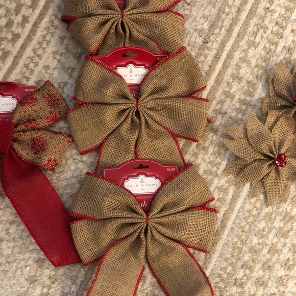 Holiday | 7 Burlap Bows In 3 Different Designs | Poshmark